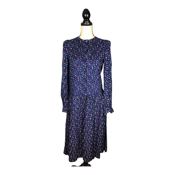 Matti of Lynne | Dresses | Vintage Matti Of Lynne Blue Floral Loose ...